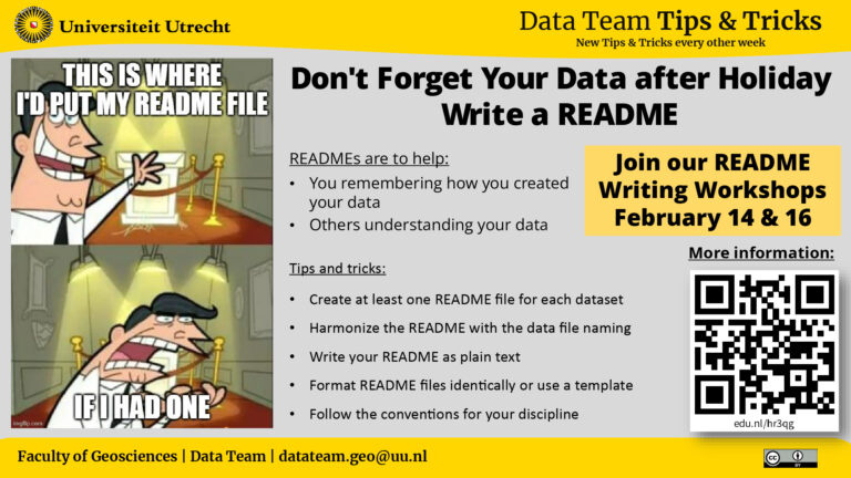 Geo data - support for researchers | Writing a README