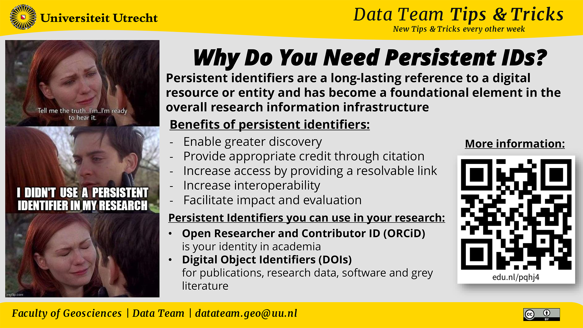 Geo data - support for researchers | Persistent Identifiers in Academia